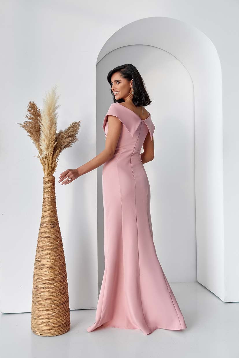 Powder Pink Bridesmaid Dress, Guest Wedding Dress, Powder Maxi Dress ...