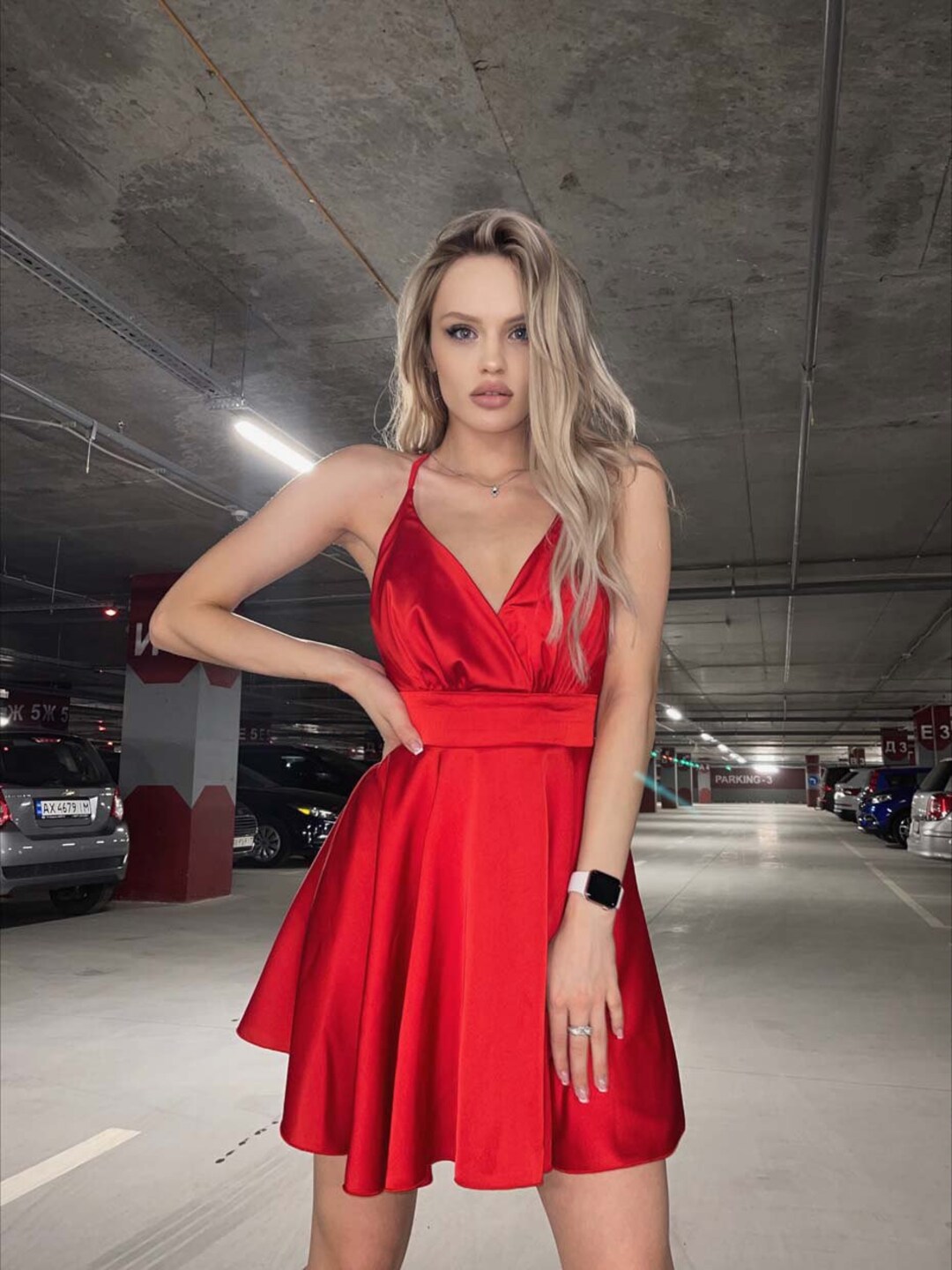 Red Silk Dress, Backless Summer Dresses, Silk Sleeveless Dress, Silk ...