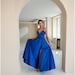 Electric Blue Prom Dress, Electric Blue Silk Maxi Dress, Sleeveless ...