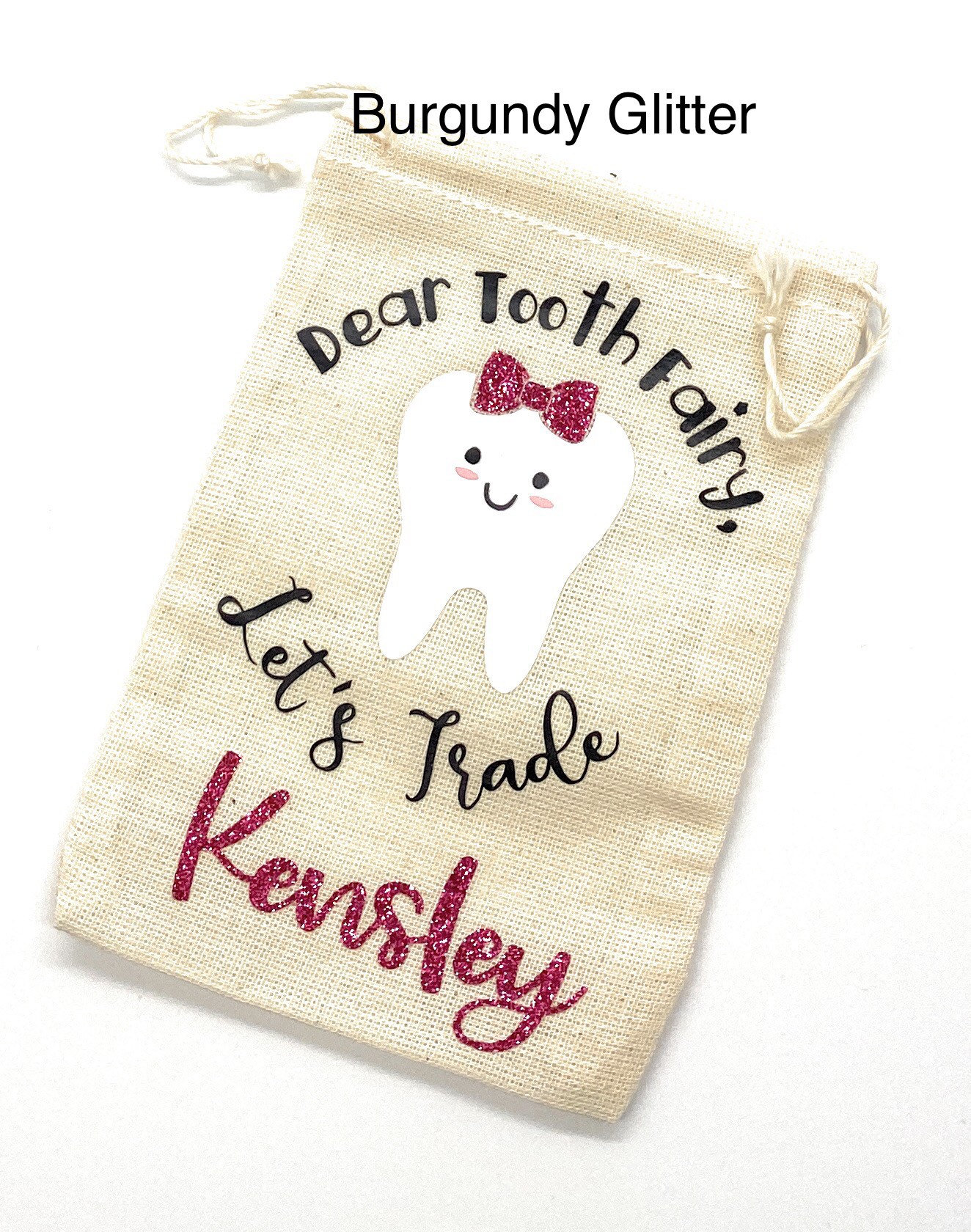 Personalized Tooth Fairy Bag With Vial -custom Tooth Fair Bag -tooth ...