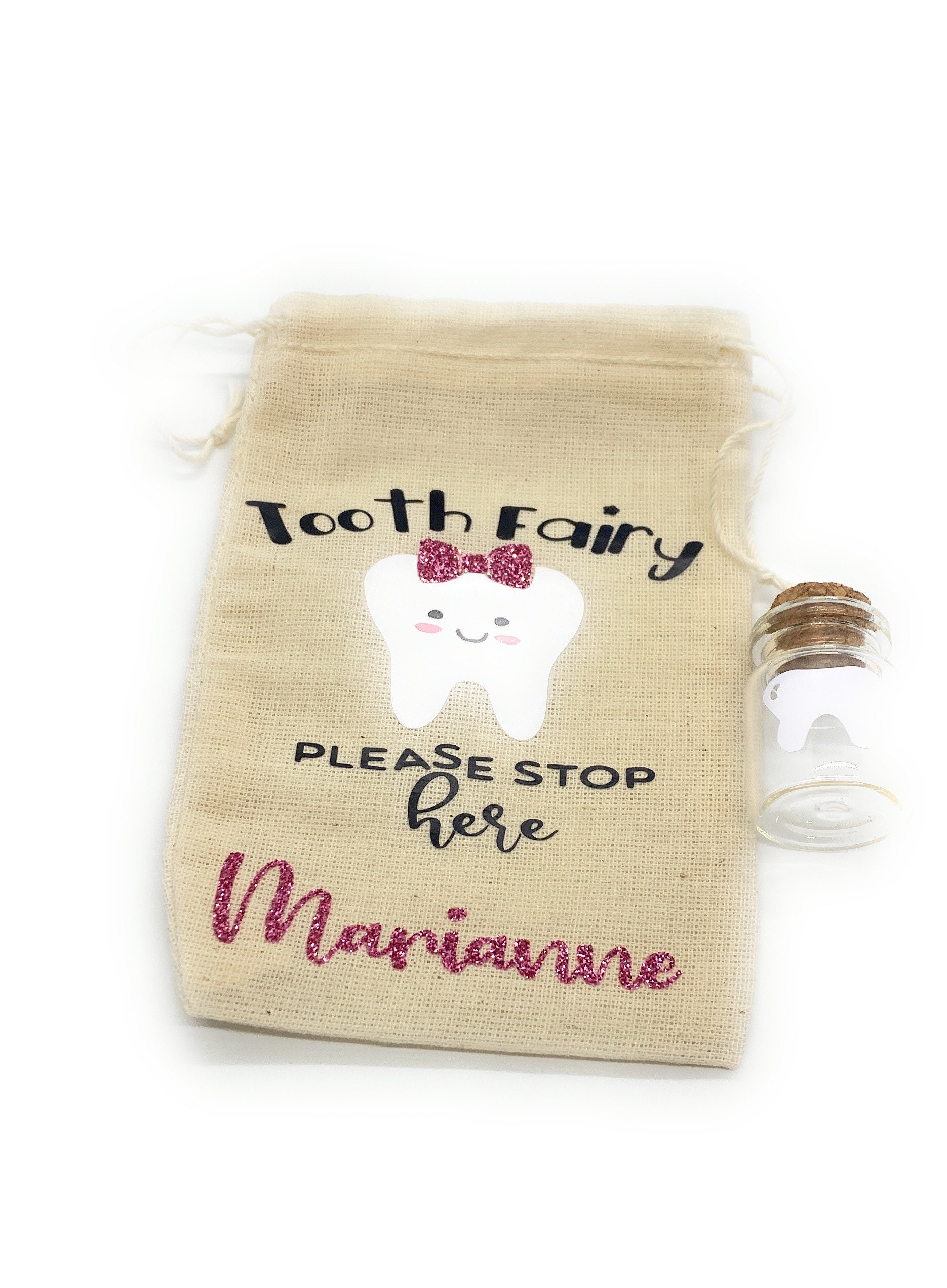 Personalized Tooth Fairy Bag With Vial -custom Tooth Fair Bag -tooth ...