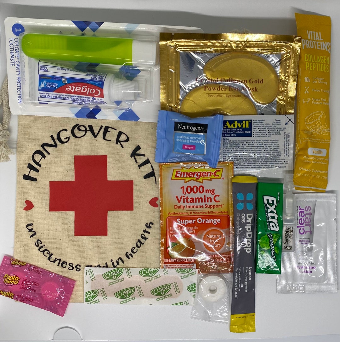 Hangover Kit Bag Oh Shit Kit Hand Over Kit Complete Hangover Kit With ...