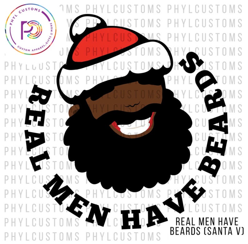 Black Santa Real Men Wear Beards - Etsy