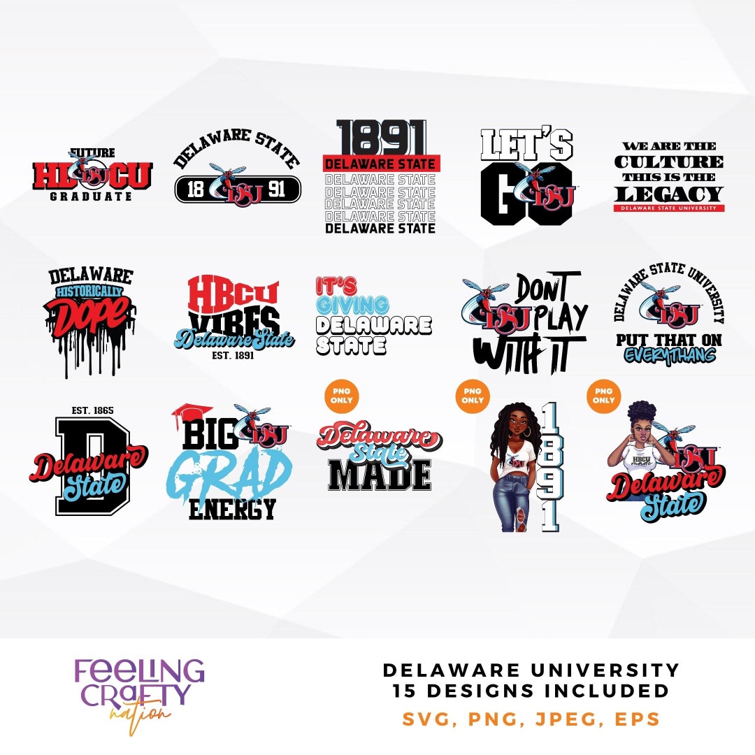 Delaware University, DSU Artwork HBCU Collection, College Designs, HBCU ...