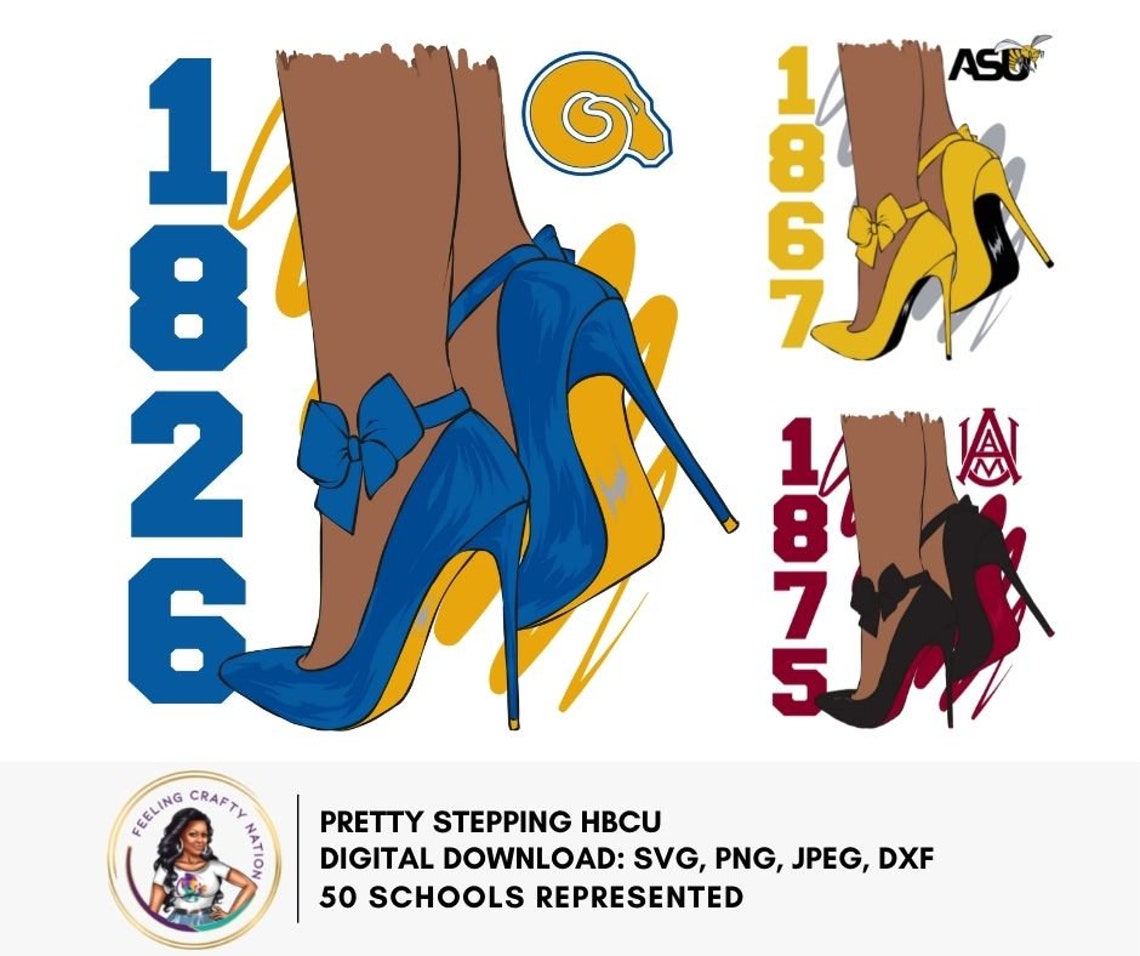 Pretty Stepping HBCU Art Files - Etsy