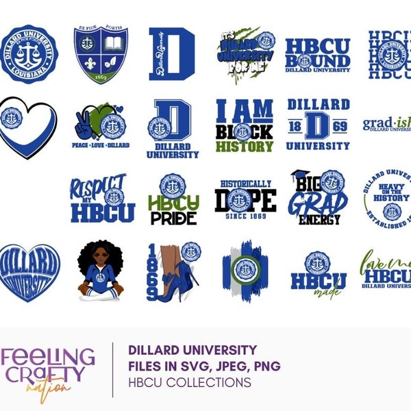 Dillard University Logo - Etsy