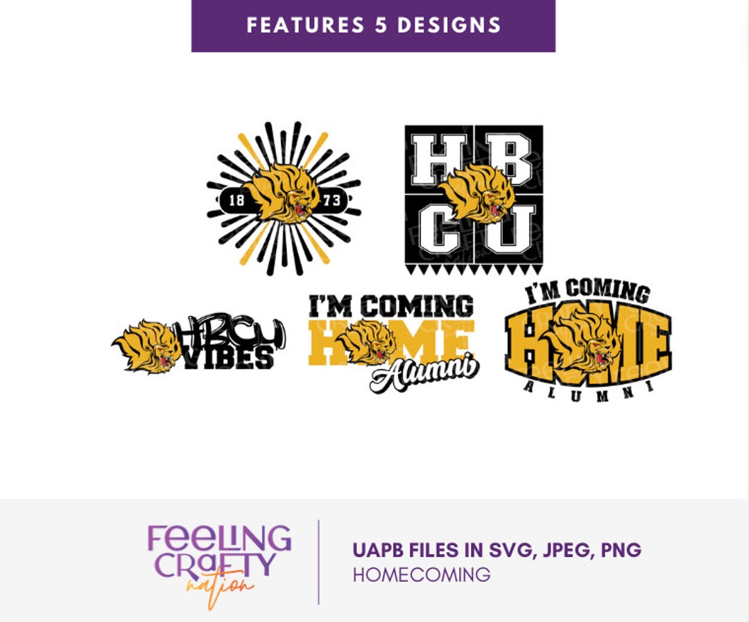 UAPB, University of Arkansas Pine Bluff Homecoming Bundle Artwork Hbcu Collection, HBCU Designs ...