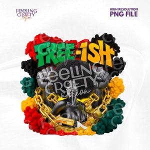 Juneteenth Collection, 1865 Airbrush Drip PNG, Freedom Day Artwork ...