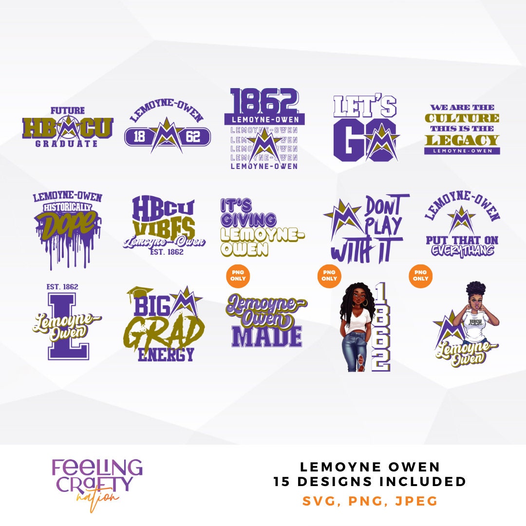 Lemoyne-owen Artwork HBCU Collection, College Designs, HBCU Svg ...
