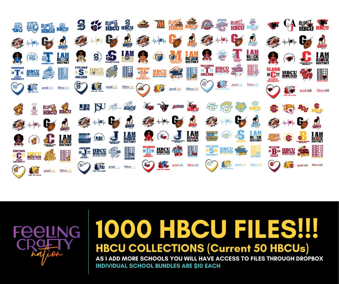 HBCU SVG Collections Mega Bundle, for Hbcu Tshirts, Hbcu Gifts, Hbcu ...