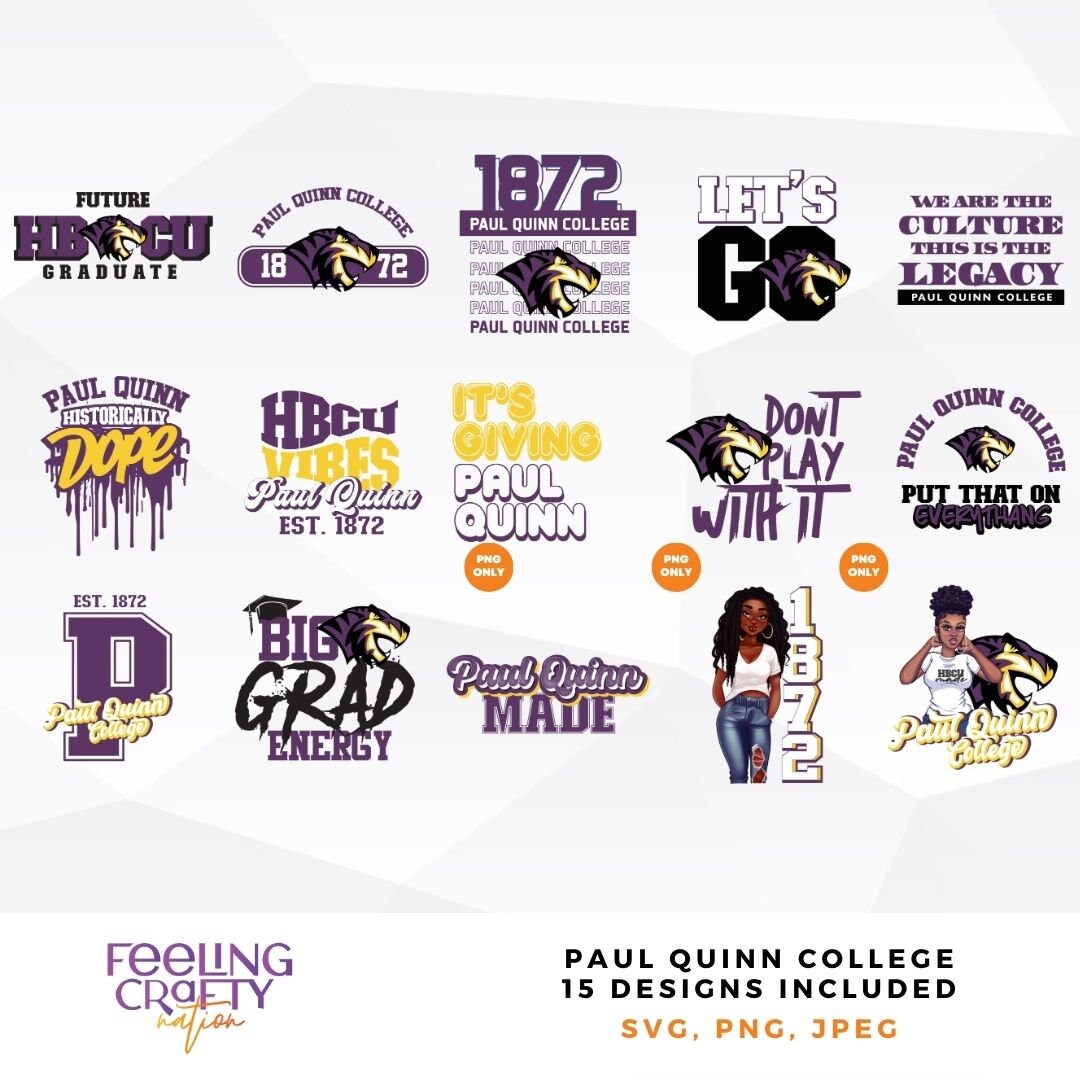 Paul Quinn College, NCCU HBCU Collection, College Designs, HBCU Svg ...