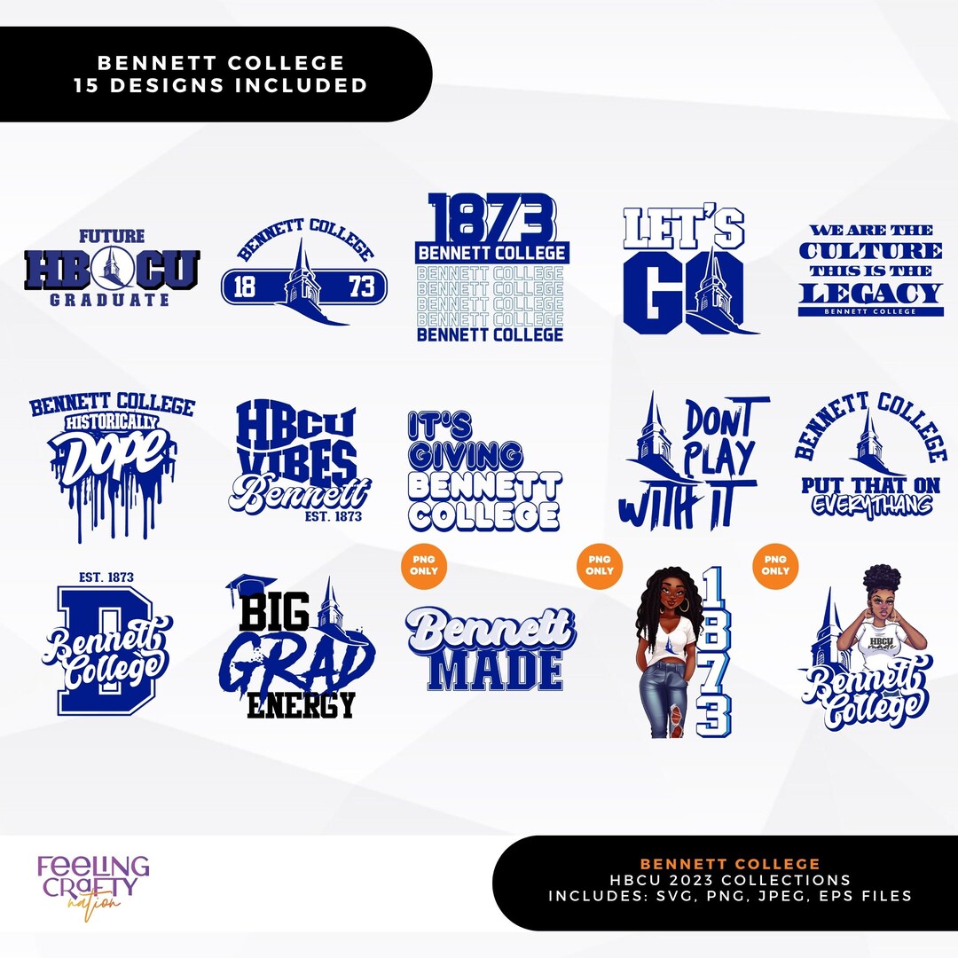 Bennett College Artwork HBCU Collection, College Designs, HBCU Svg ...