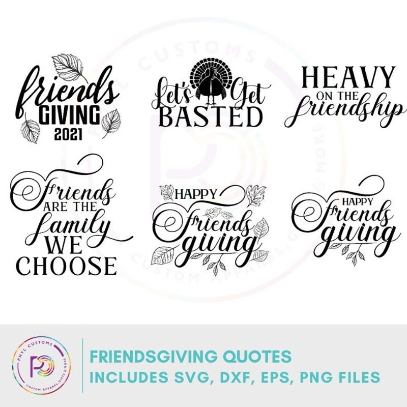 Friendsgiving Svg - Etsy