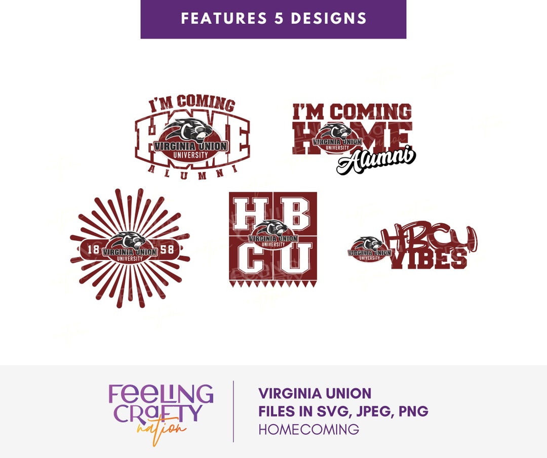 Virginia Union University, College, Homecoming Bundle Artwork HBCU ...