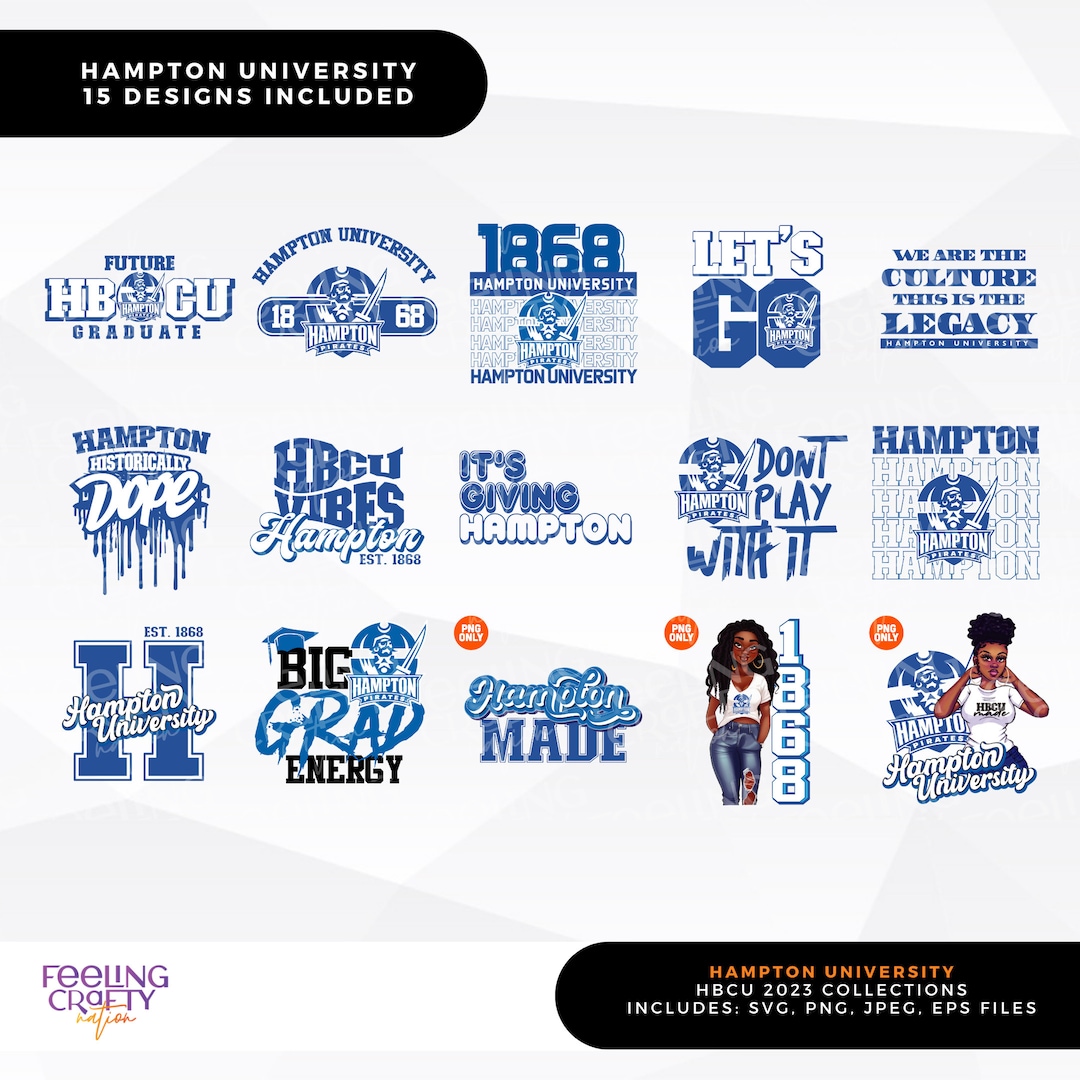 Hampton University Artwork HBCU Collection, HBCU Designs, HBCU Svg ...
