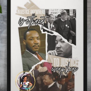 Martin Luther King Jr. Tshirt Design, MLK Poster Print, Wall Decor ...