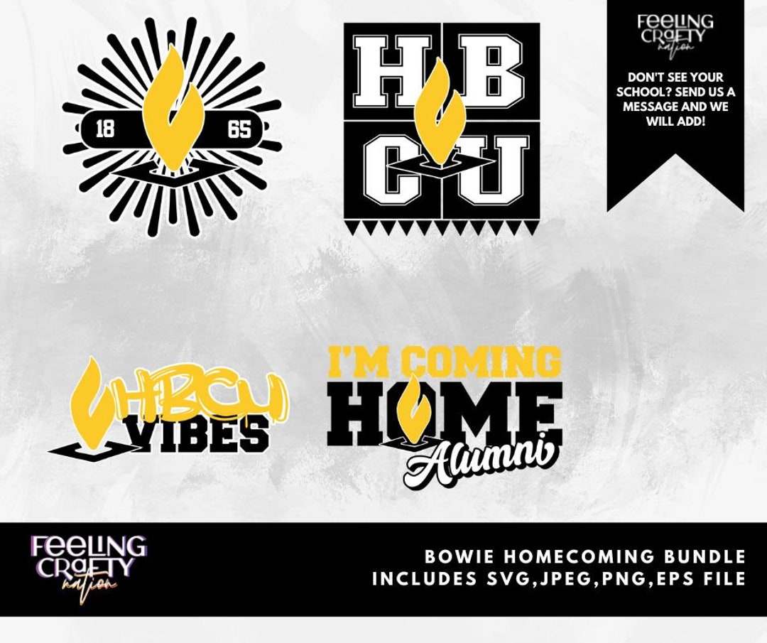 Bowie State University Homecoming Bundle Artwork HBCU Collection, HBCU ...