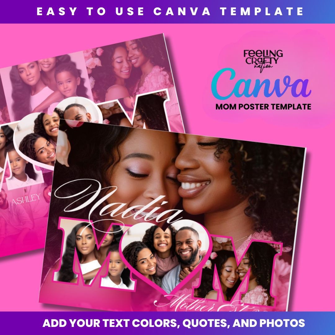Mom Poster Template, Mom Canva Frame, Mothers Day Poster, Mothers Day ...