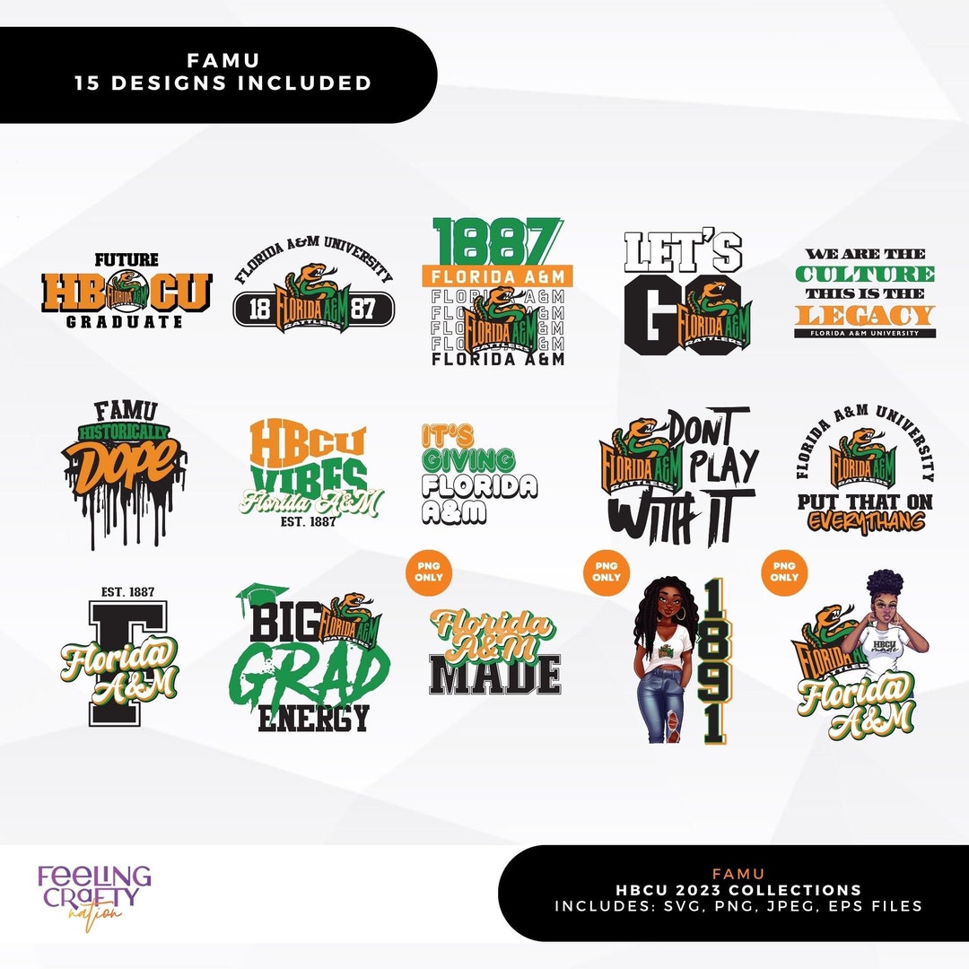 FAMU, Florida A&M University Artwork HBCU Collection, HBCU Designs, Svg ...