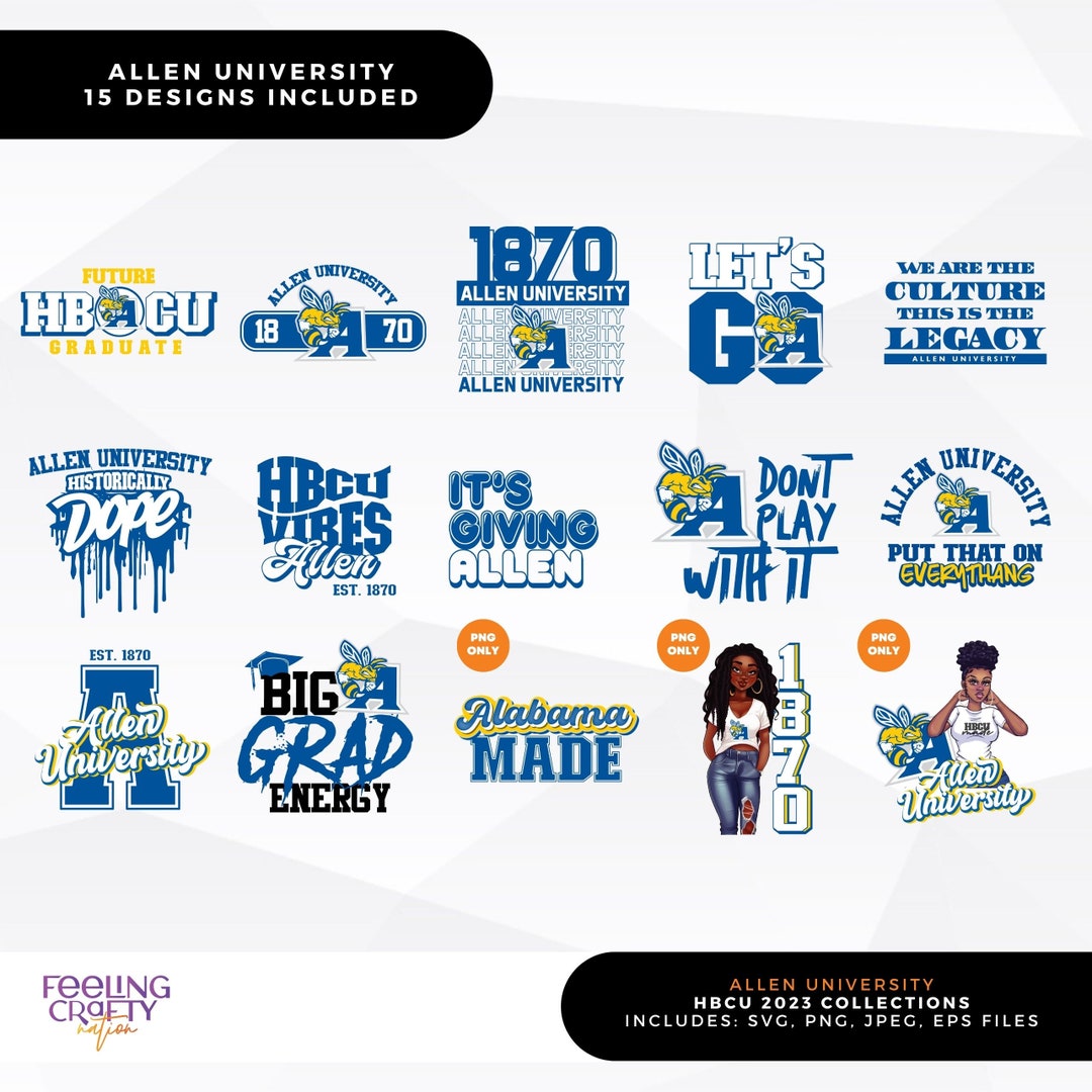 Allen University Artwork HBCU Collection, HBCU Designs, HBCU Svg ...