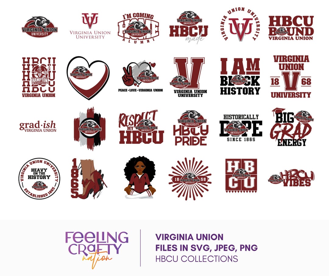 Virginia Union University Artwork HBCU Collection, HBCU Designs, HBCU ...
