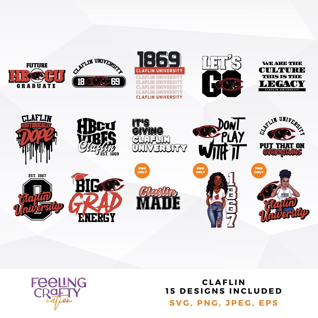 Claflin University Artwork HBCU Collection, College Designs, HBCU Svg ...