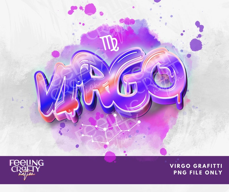 Virgo Graffiti PNG Design Artwork Tshirt Designs and - Etsy