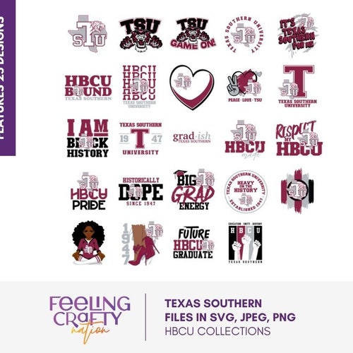 Texas Southern University Svg Custom Easy Version Cut File - Etsy