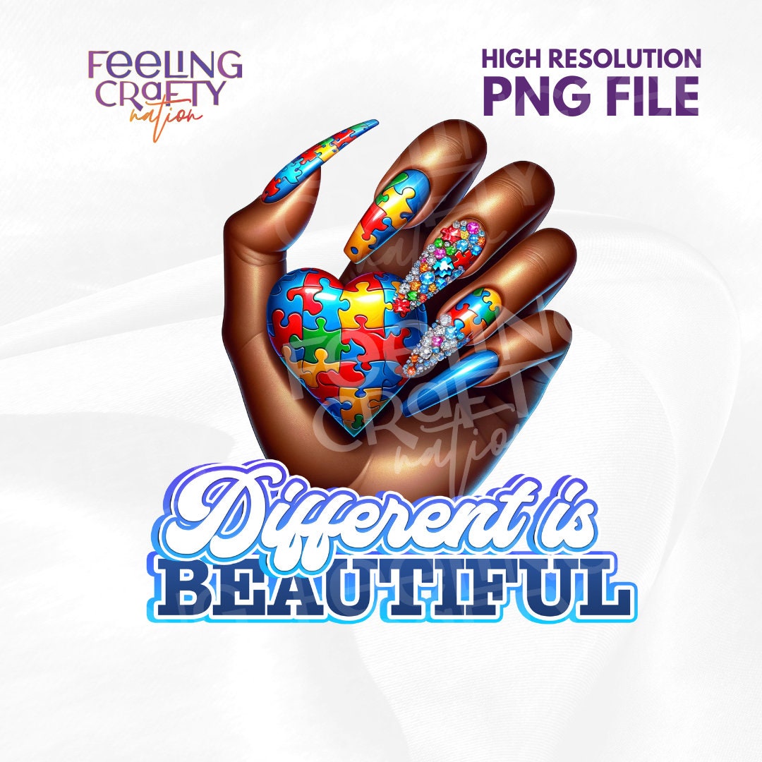 Different is Beautiful, Autism Png Bundle PNG Files, Autism Awareness ...