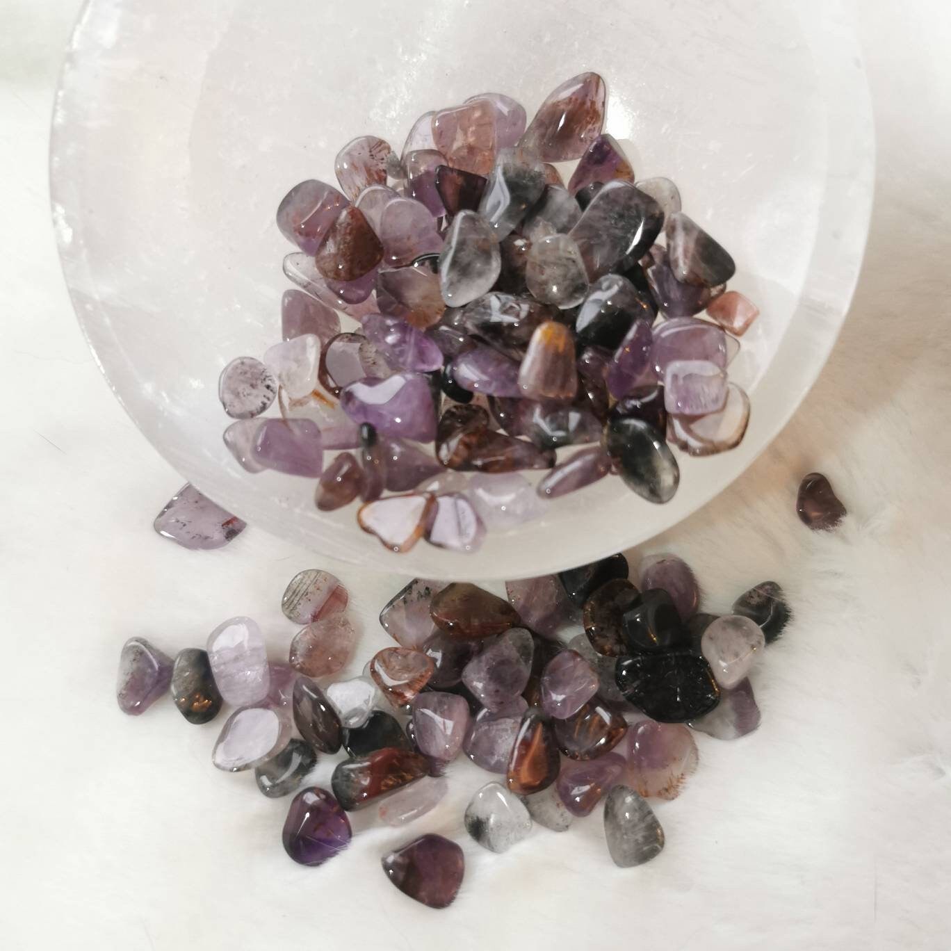 Super Seven Chips Bag of 50g Small Gemstone Grids Ritual - Etsy