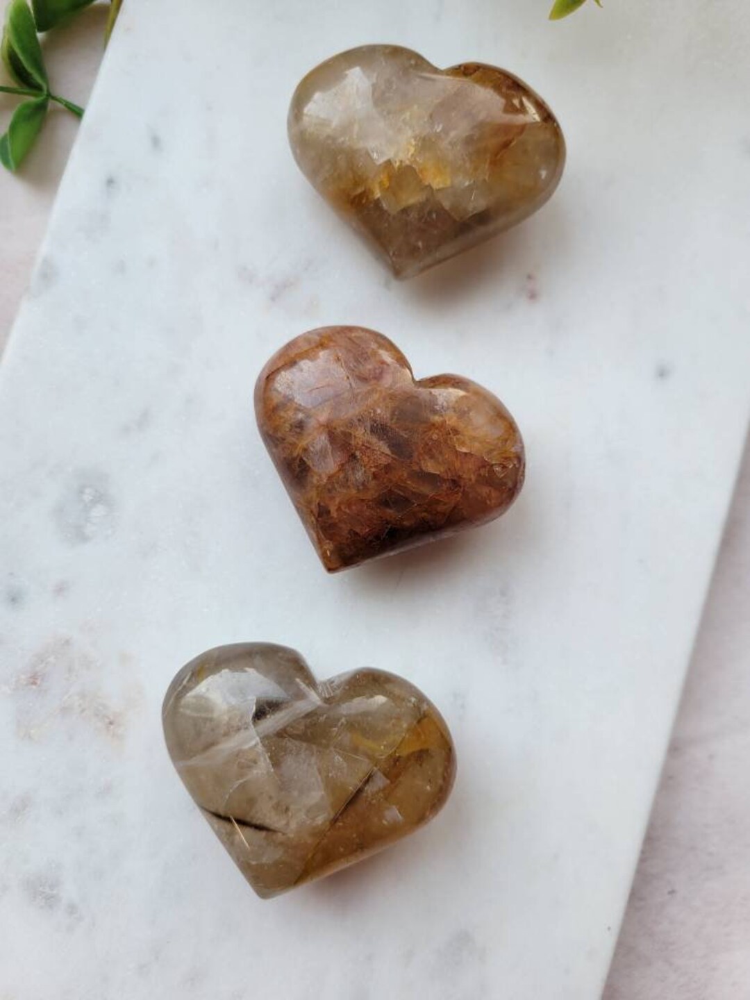 Large Golden Healer Heart Natural Gemstone Healing Crystal - Etsy Canada