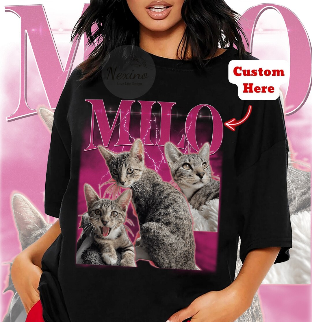 CUSTOM Bootleg Rap PET Shirt, Custom Pet, Custom Photo - Vintage ...