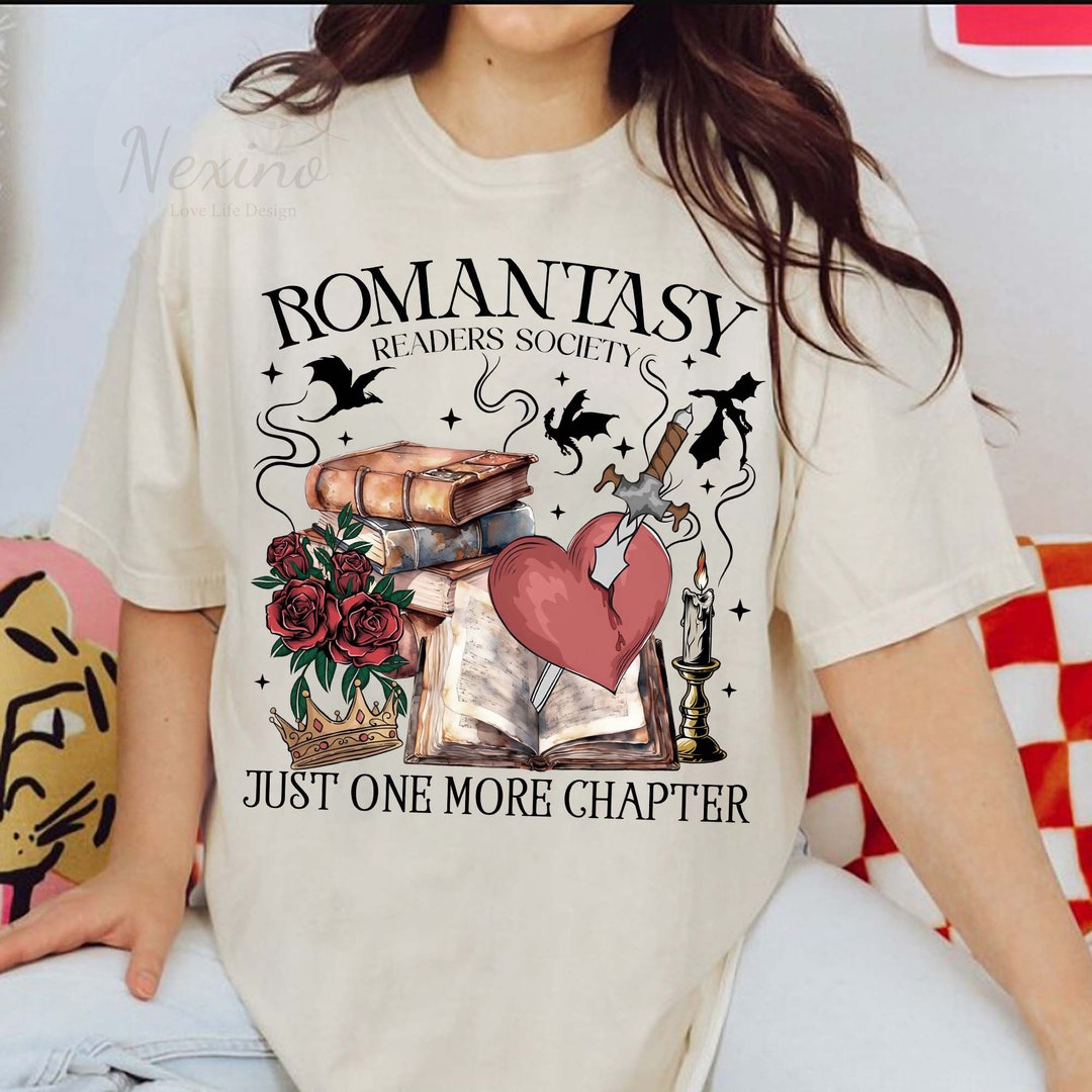 Romantasy Comfort Color Shirt for Romance Reader and Book Lover Vintage ...