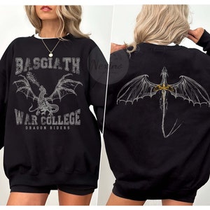Fourth Wing Double-sided Sweater, Basgiath War College Sweatshirt ...