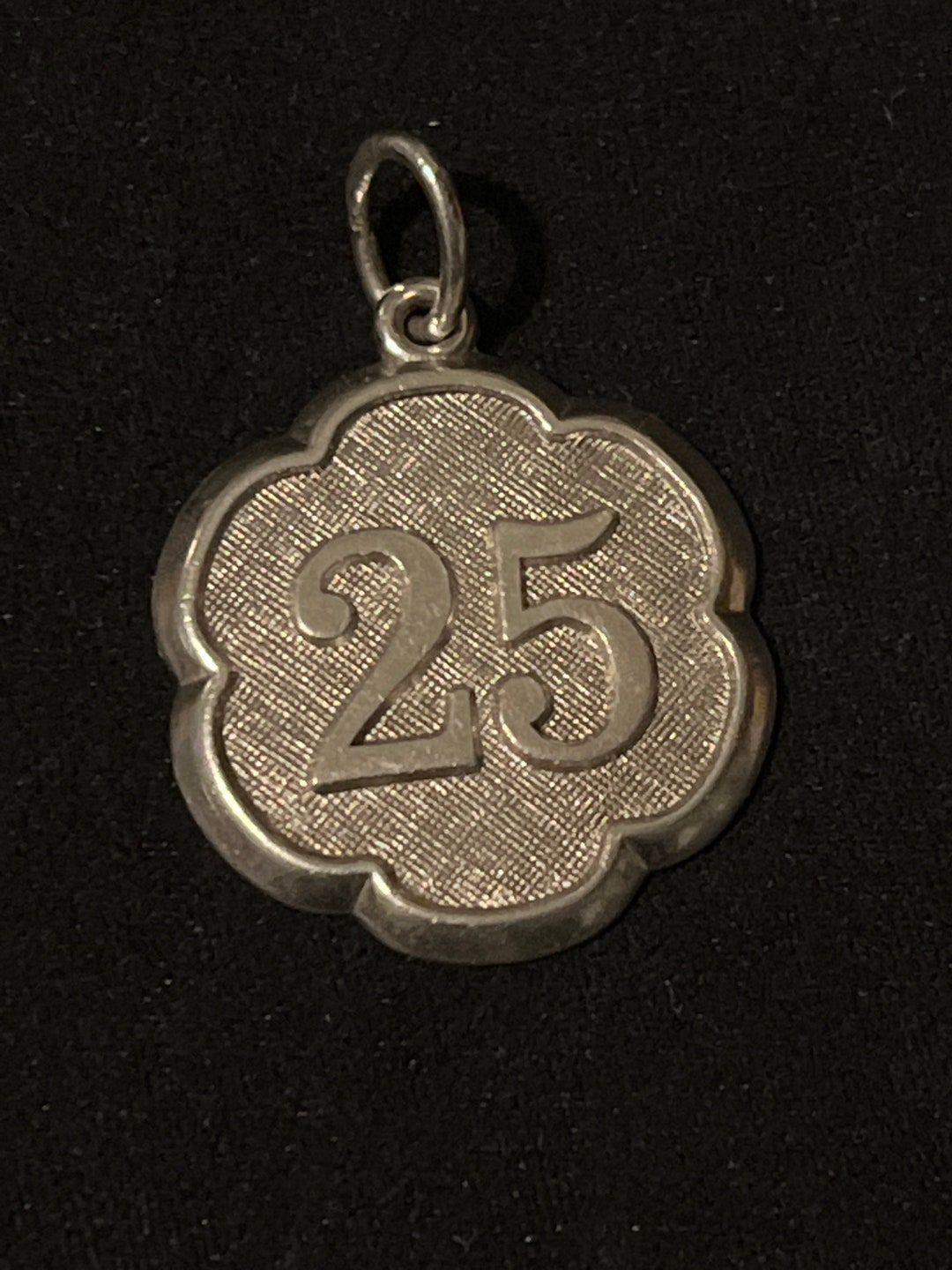 Vintage 25 Anniversary Sterling Silver Charm, Pendant Medallion - Etsy