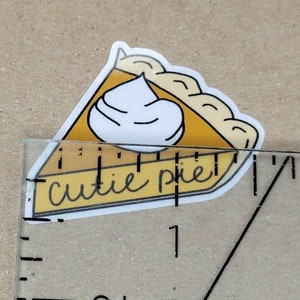Pumpkin Pie Sticker, Removeable Vinyl, "cutie Pie" Sticker for Water ...