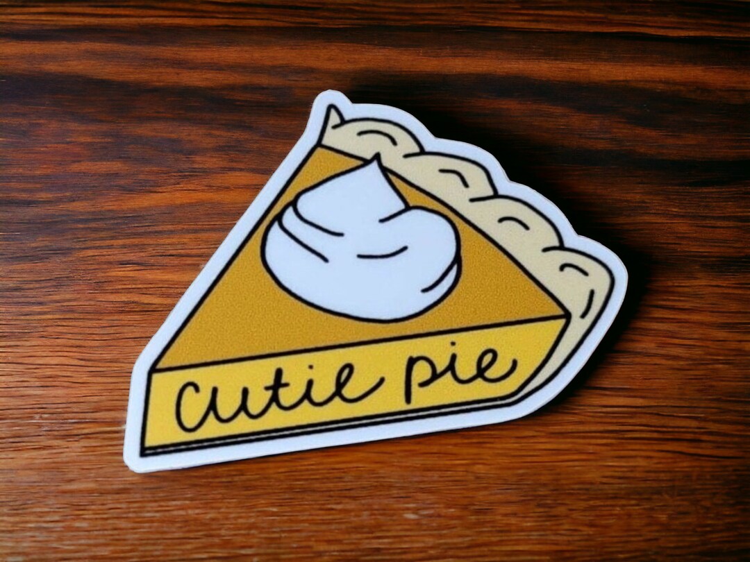 Pumpkin Pie Sticker, Removeable Vinyl, "cutie Pie" Sticker for Water ...