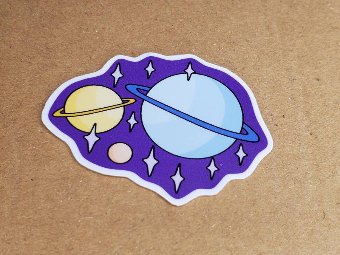 Purple Outer Space With Colorful Planets Alien Aesthetic | Etsy