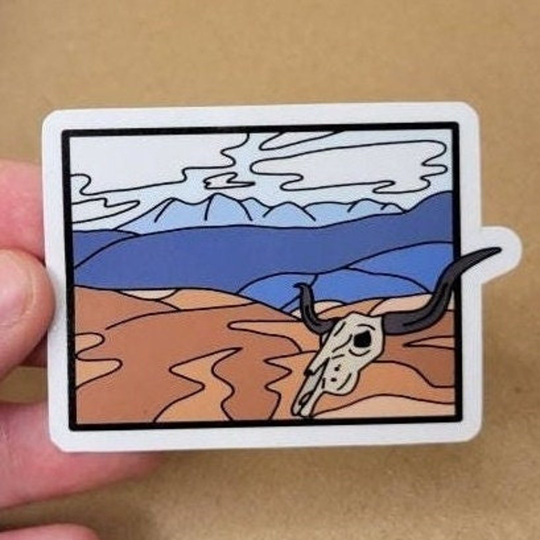 Western Sticker, Removeable Vinyl, Desert Sticker for Water Bottle ...