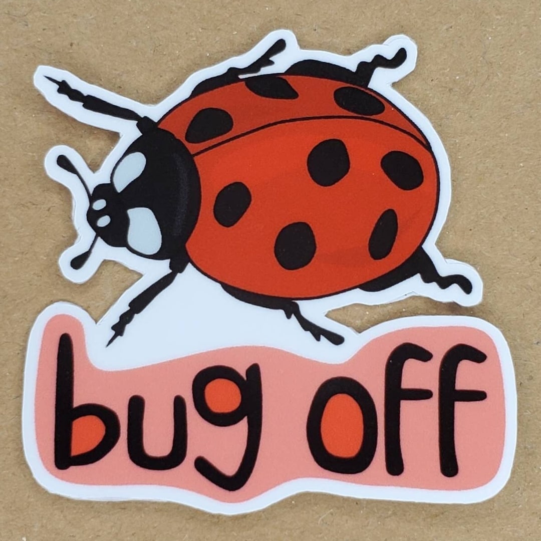 Lady Bug Sticker, Removeable Vinyl, Funny Sticker for Water Bottle ...