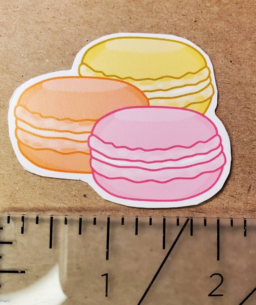 Macaron Sticker Removeable Vinyl Dessert Sticker for Water - Etsy