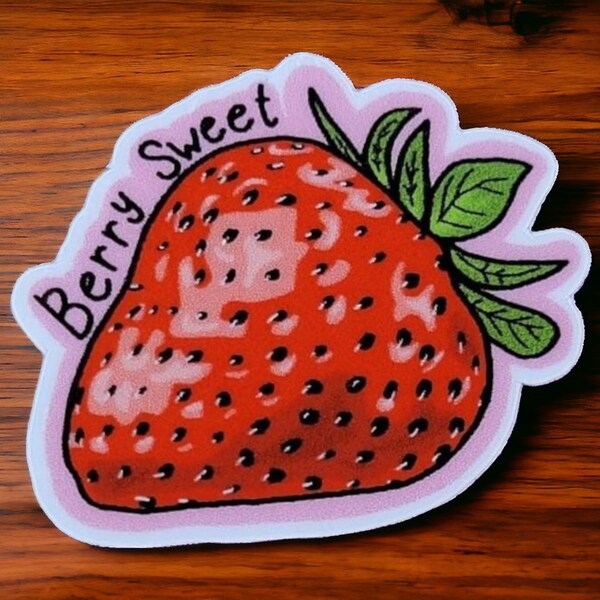 Strawberry Stickers - Etsy
