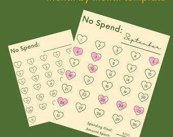 Printable No Spend Challenge, Budgeting, Simple Budget Tracker, Savings ...