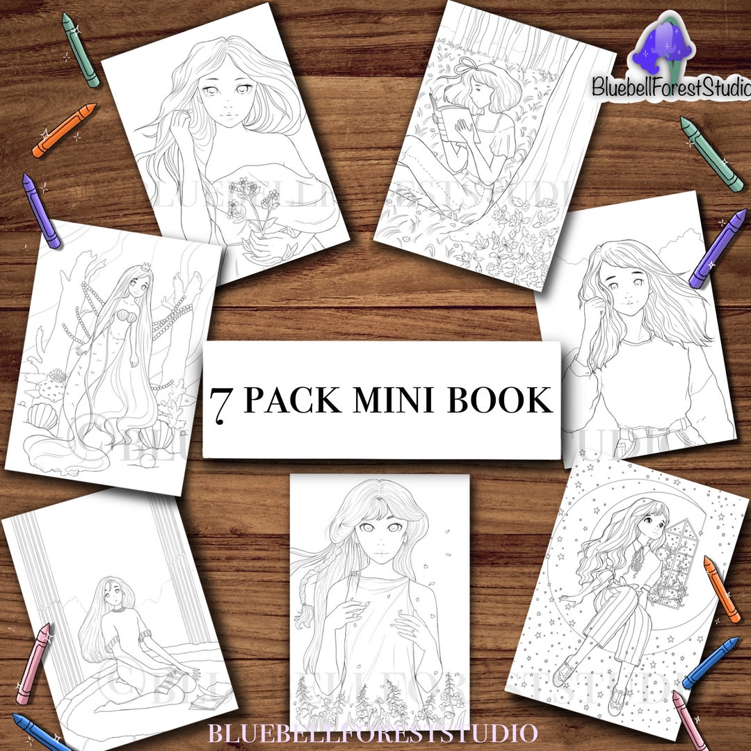 Fantasy Characters Coloring Page Digital Download, Colouring Sheet for ...
