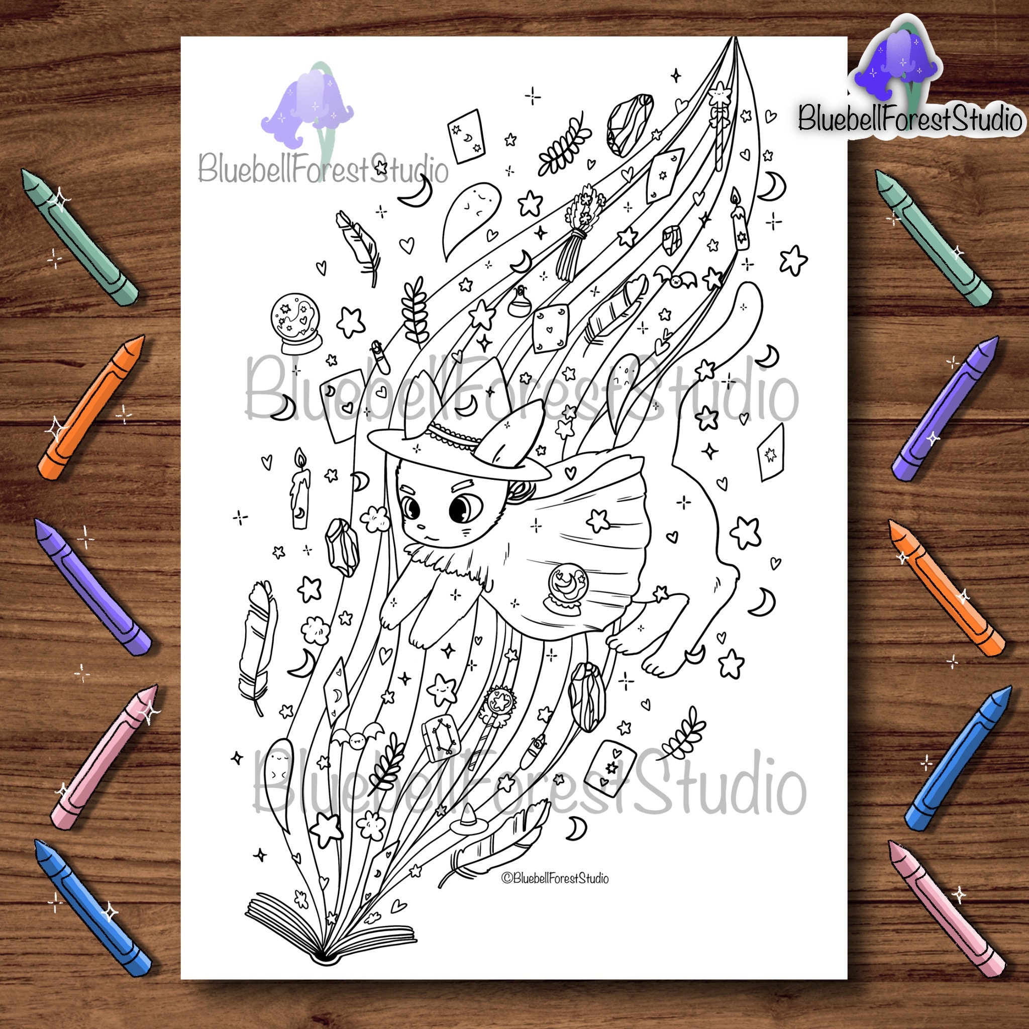 Cute Cat Teddy, Four Pack Coloring Page Digital Download, Colouring ...