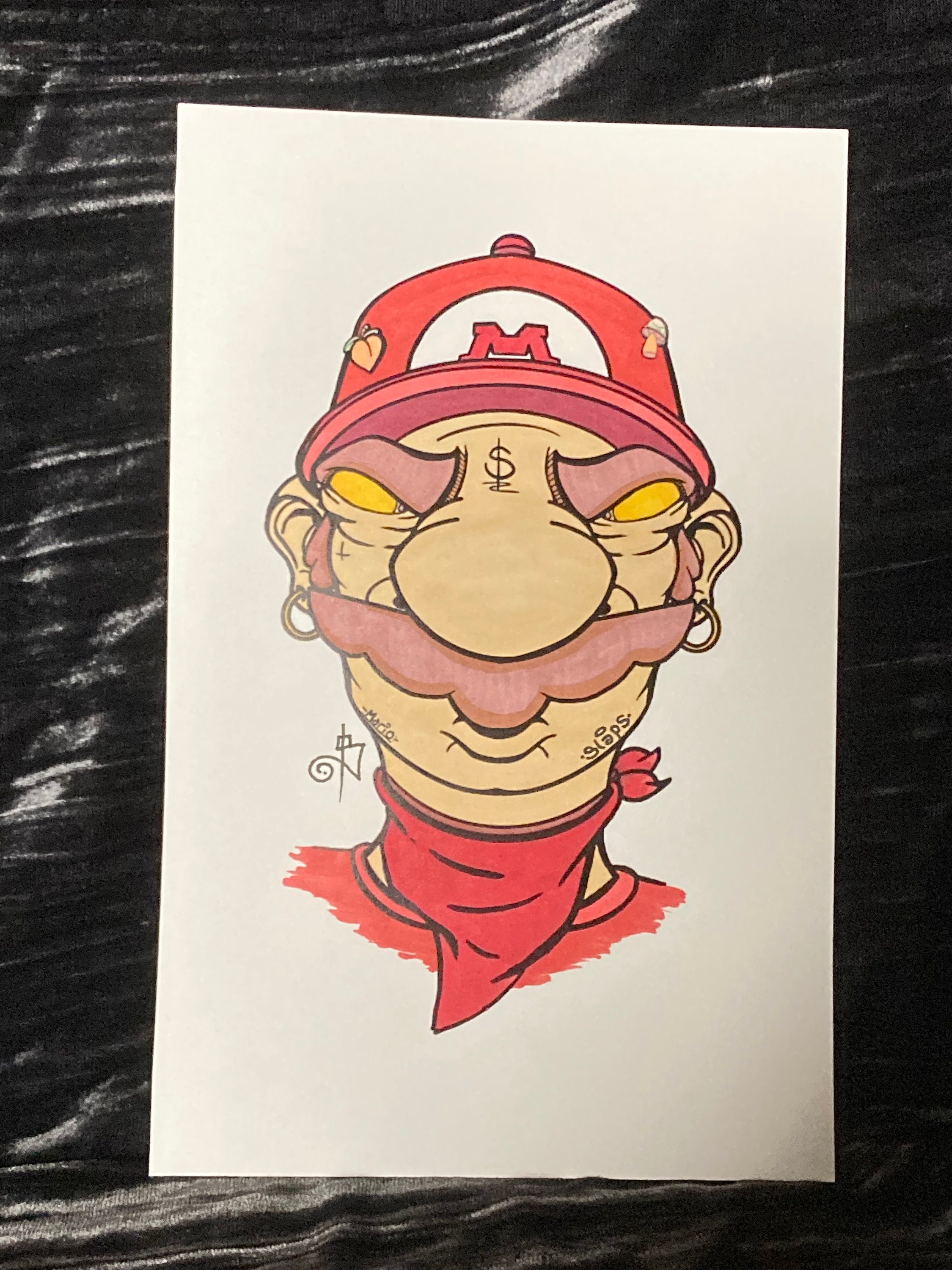 Gangster Mario Drawings