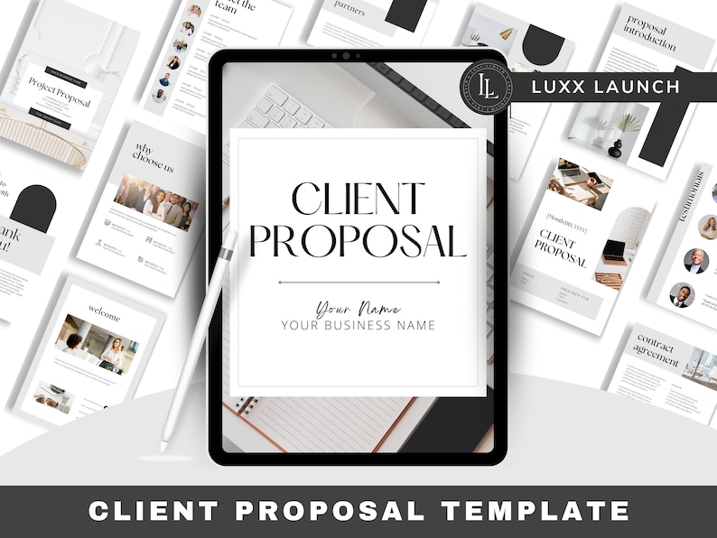Client Proposal Template, Business Pitch Template, Virtual Assistant 