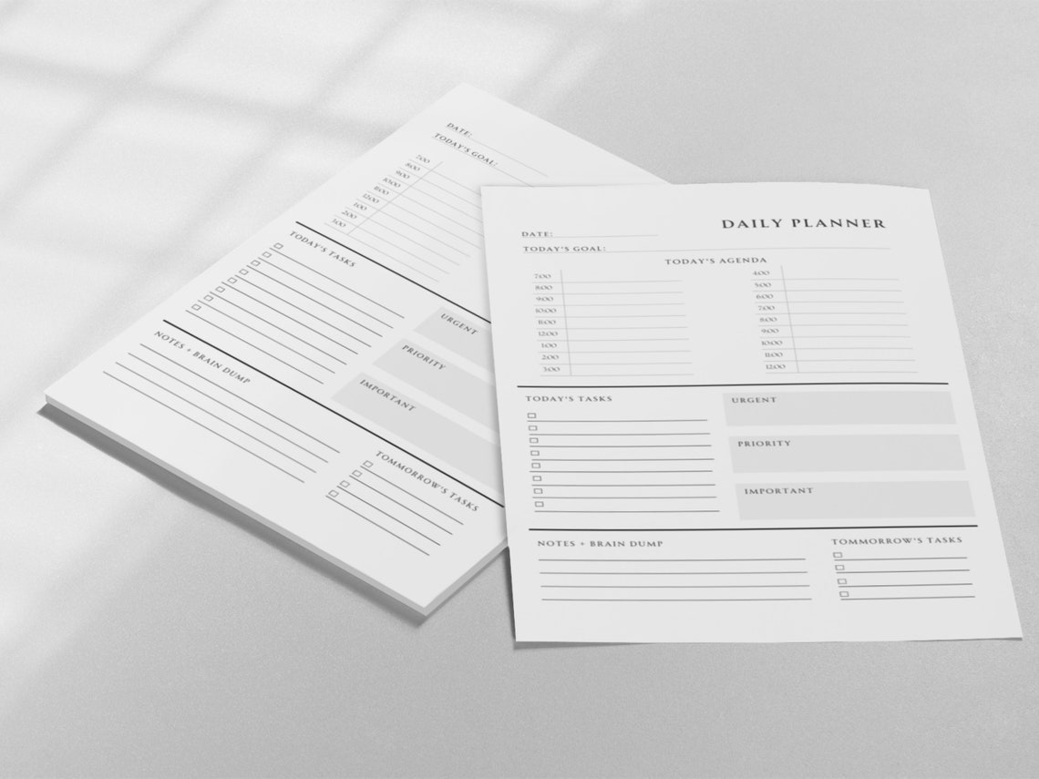 Daily to Do List Printable, Daily Task List Template, Daily Planner ...