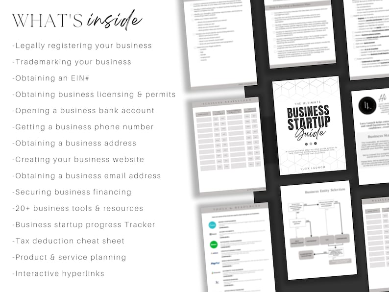 Business Startup Guide, How to Start a Business, Business Planner, Entrepreneur Guide, Business ...