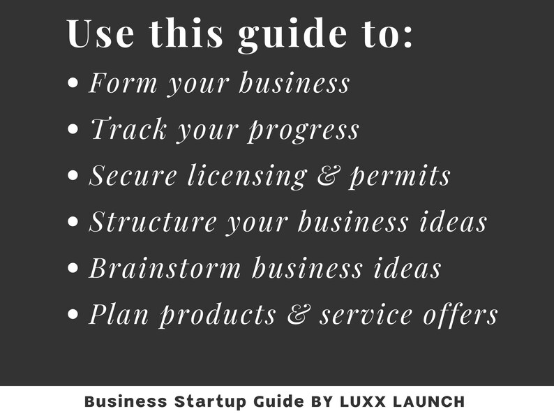 Business Startup Guide How to Start a Business Business - Etsy